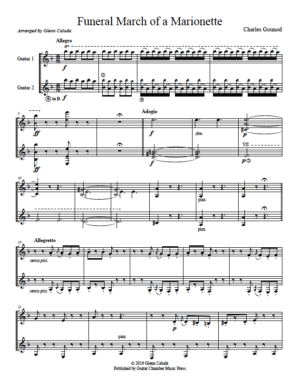 Funeral March of a Marionette – Guitar Chamber Music Press
