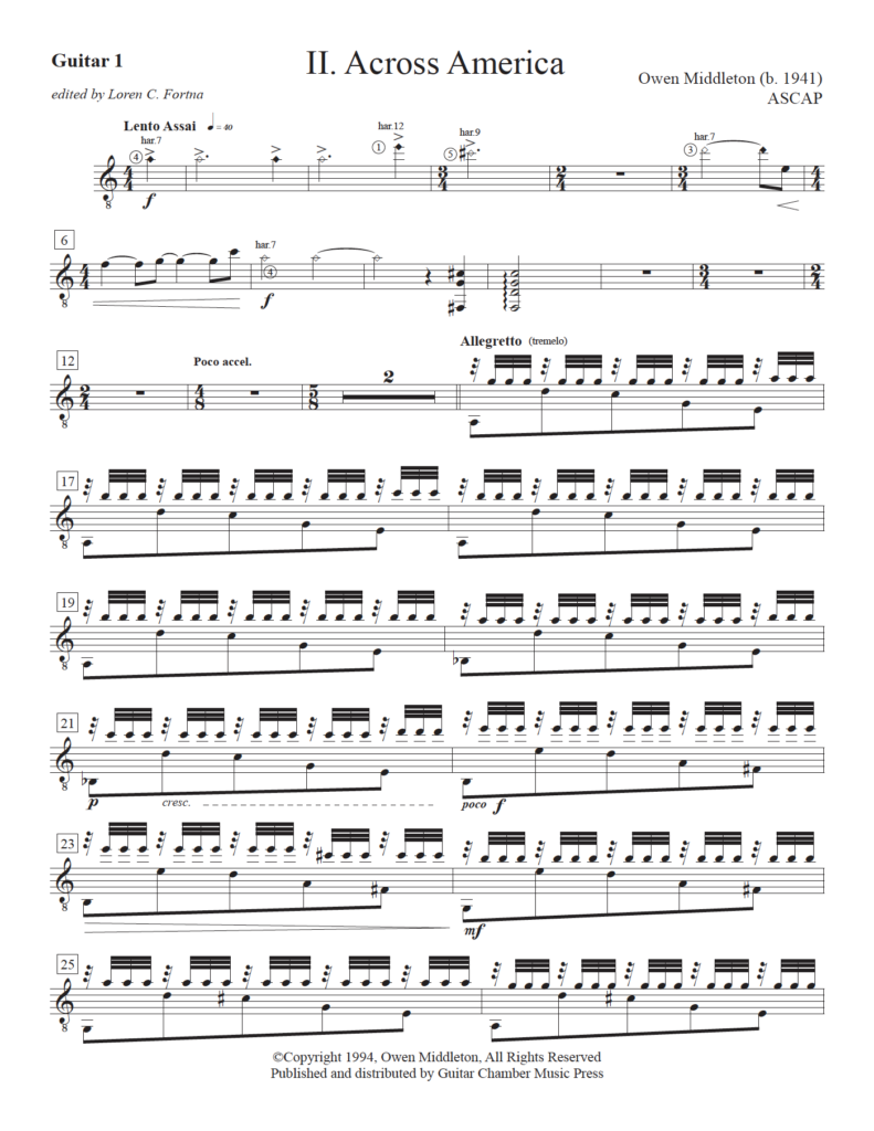 II. Across America – Guitar Chamber Music Press