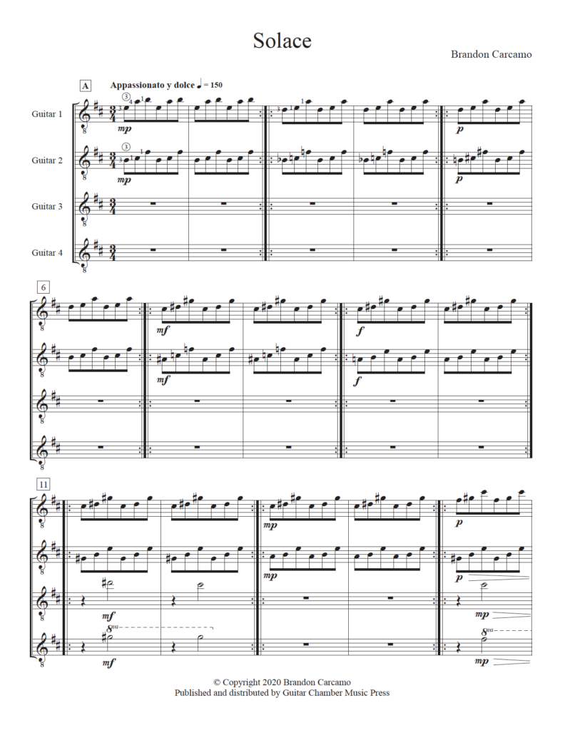 Solace – Guitar Chamber Music Press