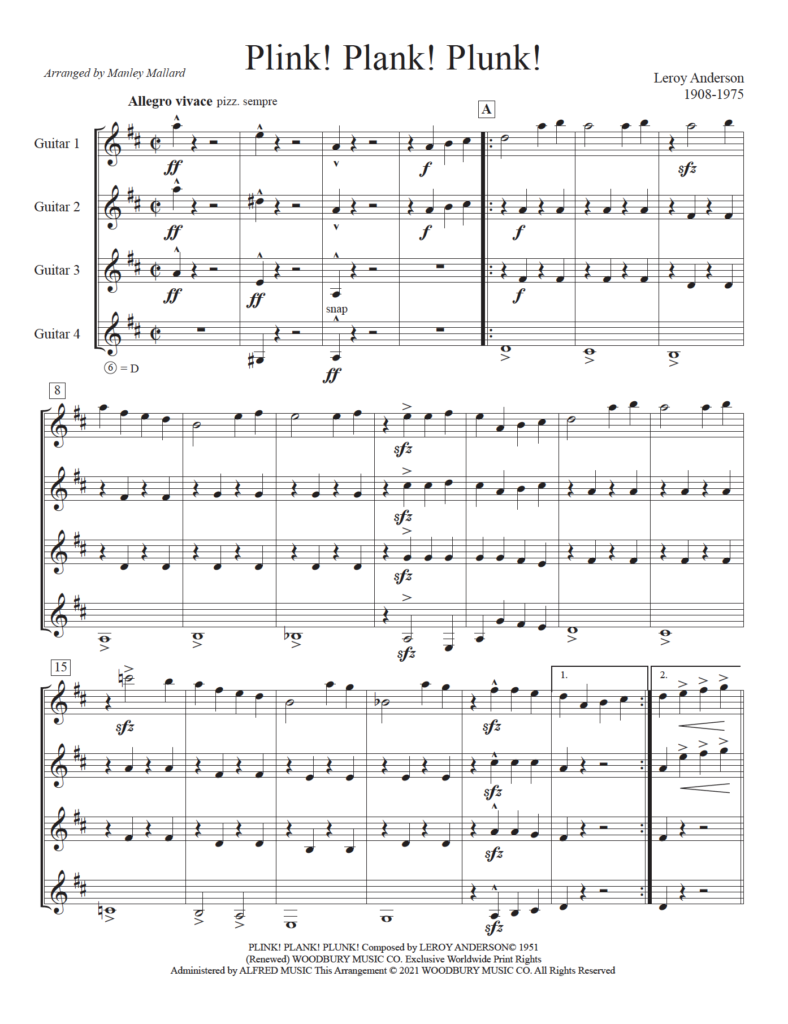 Plink, Plank, Plunk! – Guitar Chamber Music Press