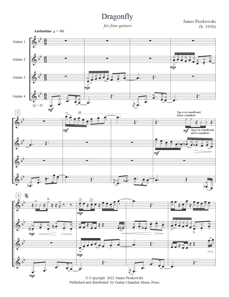 Dragonfly – Guitar Chamber Music Press