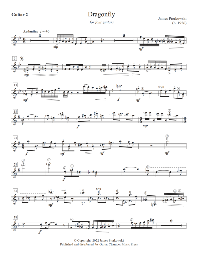 Dragonfly – Guitar Chamber Music Press