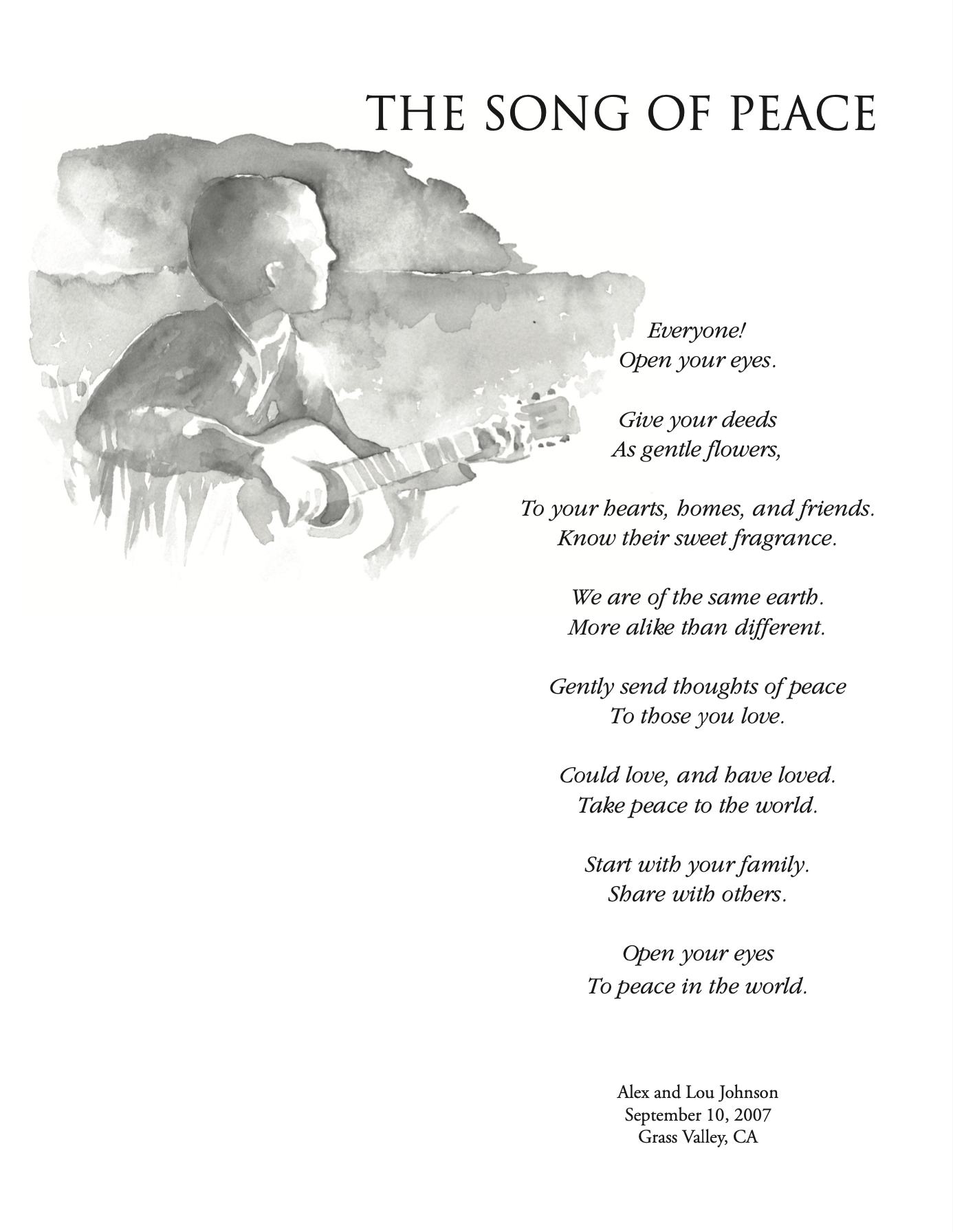 The Song of Peace – Guitar Chamber Music Press