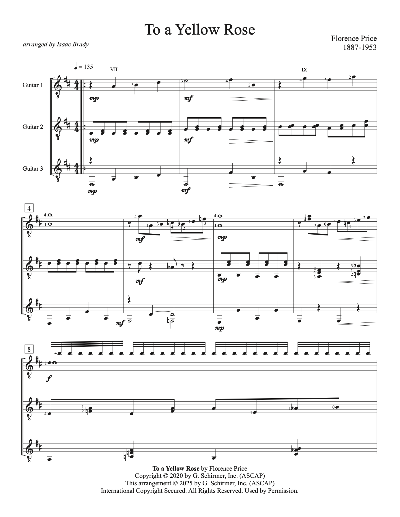 Three Roses – Guitar Chamber Music Press