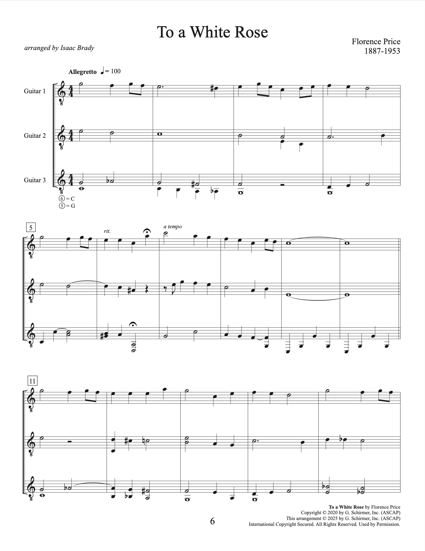 Three Roses – Guitar Chamber Music Press