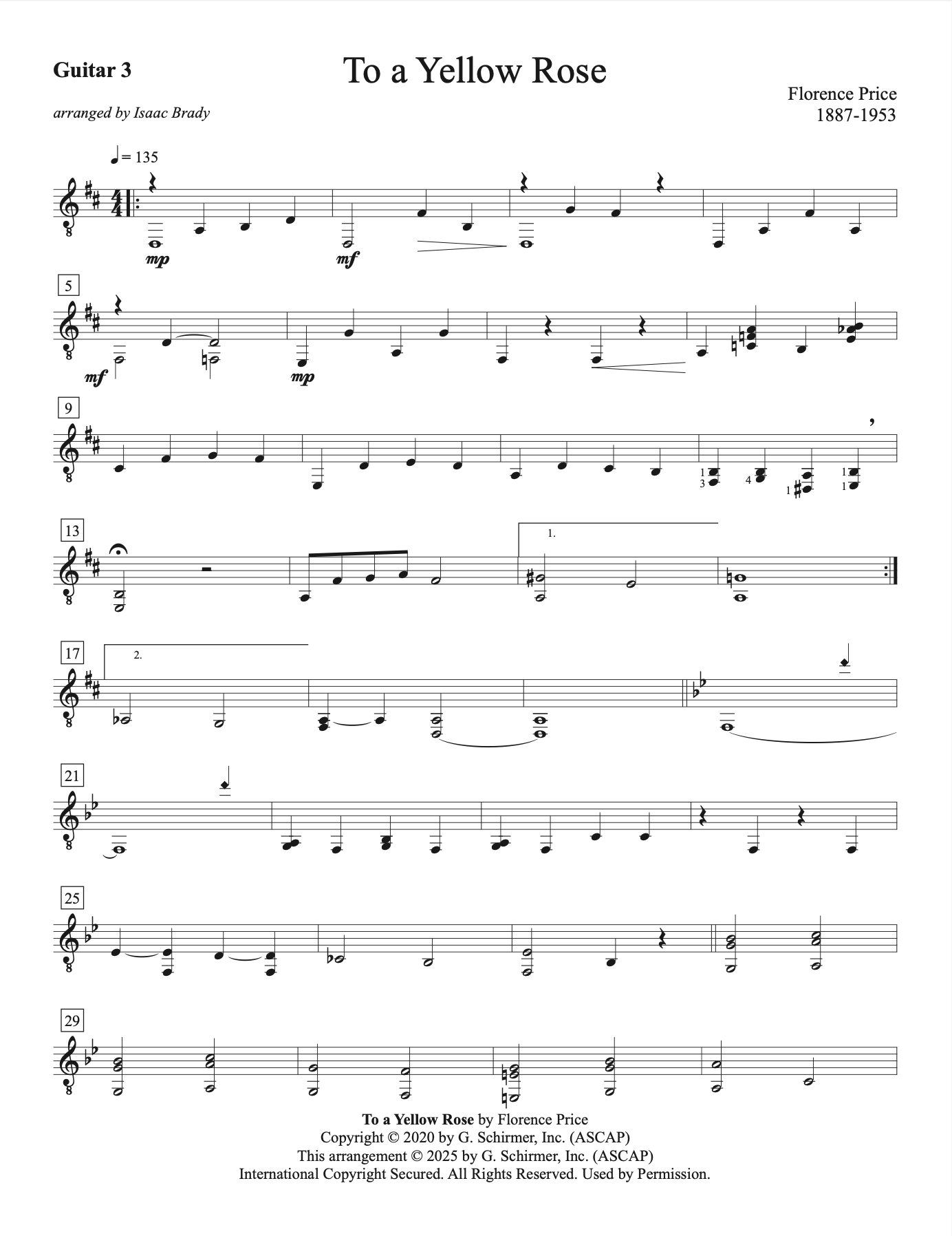 Three Roses – Guitar Chamber Music Press